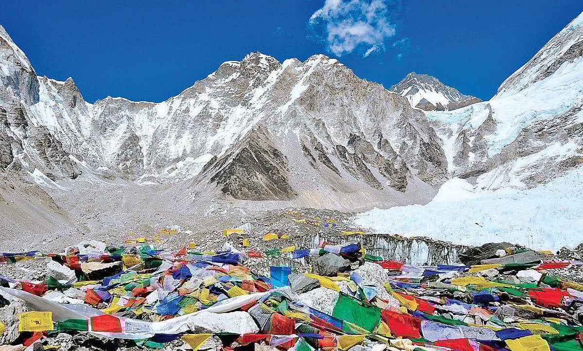 Mount Everest's highest camp is littered with frozen garbage, and ...