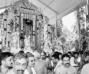Sree Varaha Moorthy idol installed on Adisesha throne