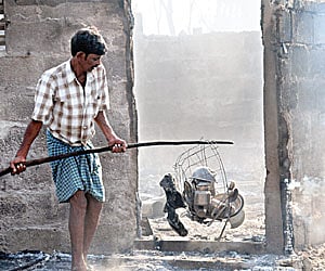 Self-immolation triggers major fire
