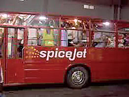 Spice Jet Bus Catches fire at Airport