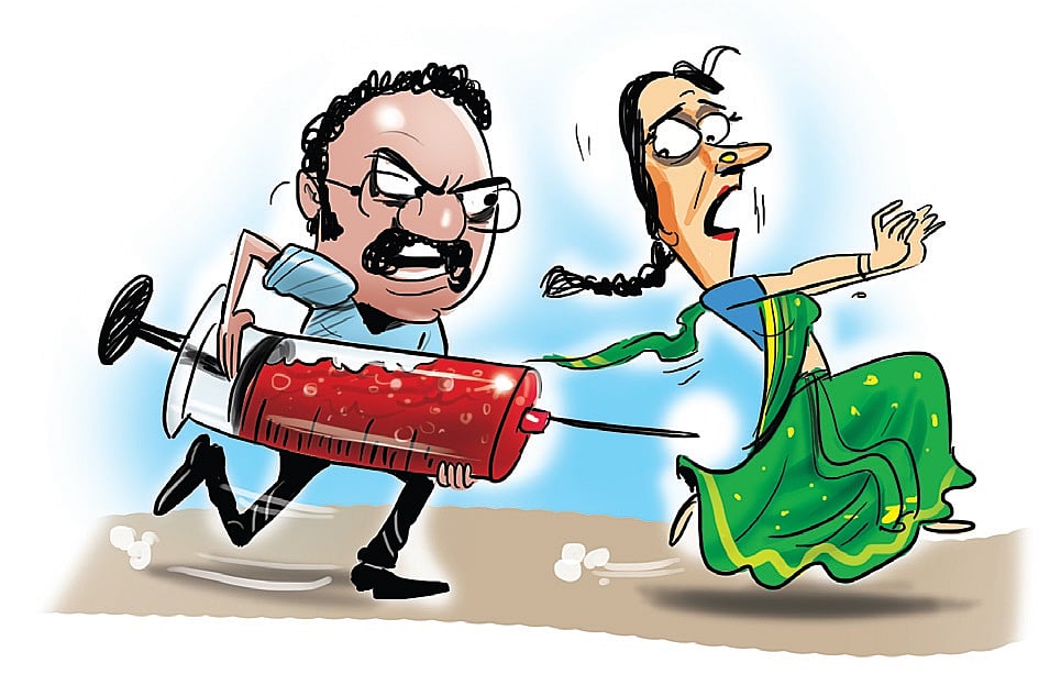 Doc Tries to Give Poison Shot to Wife