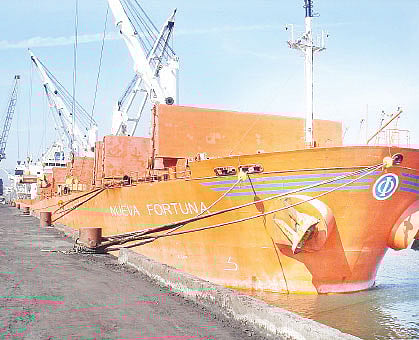 Huge Panamax Vessel Berthed at VPT