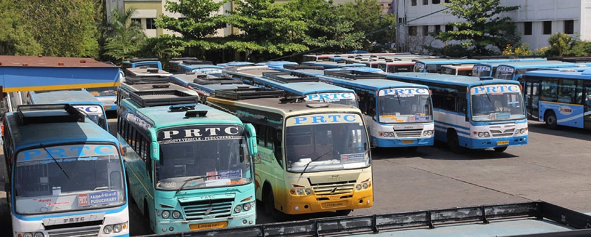 PRTC Buses Off Roads; Workers on Protest over Delay in Disbursing Pay