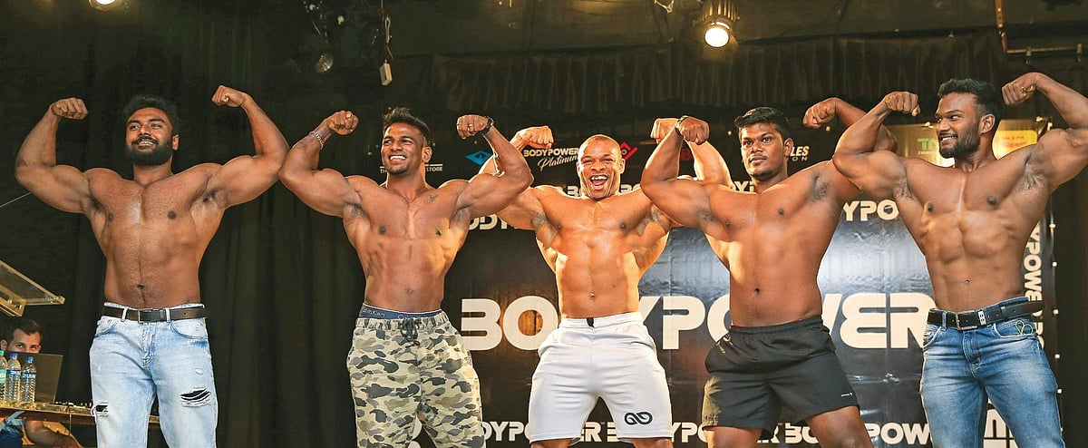 Bodybuilders take to the stage