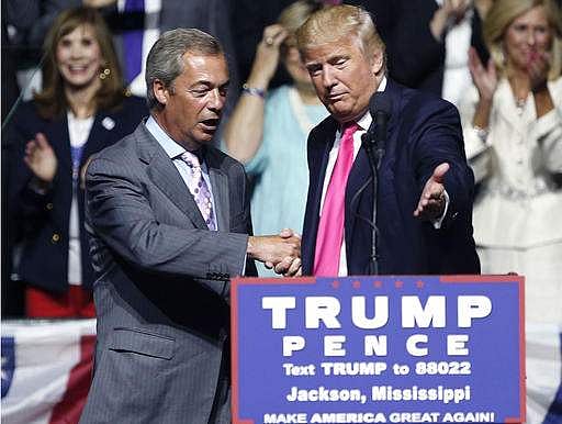 Trump wants Farage to represent UK in US but May says no
