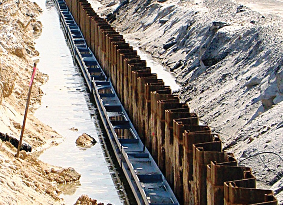 A first: Check dams built with steel piles