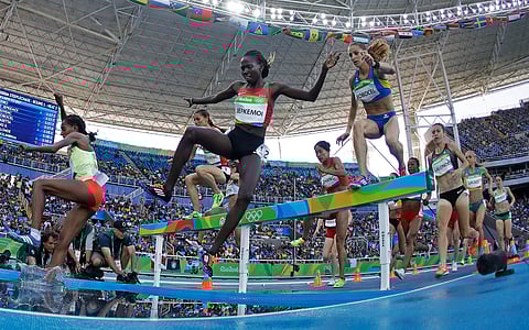 In pics: Women's 800m steeplechase heat