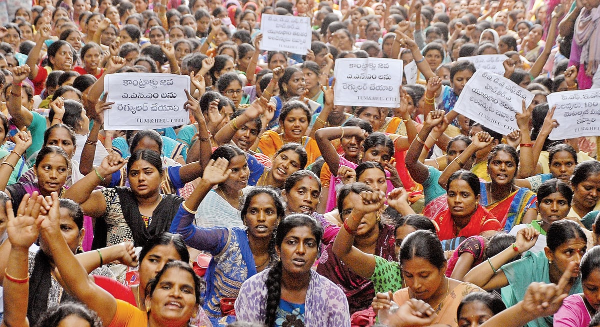 ANMs stage protest, demand pay hike