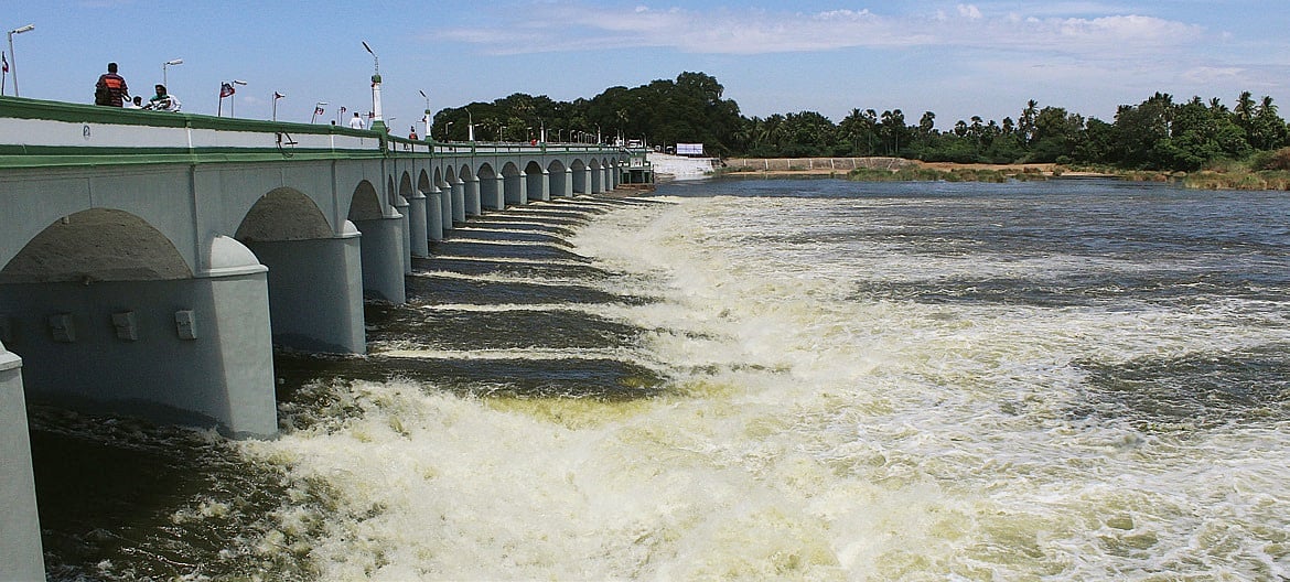 Wait ends, water gushes out of Grand Anaicut