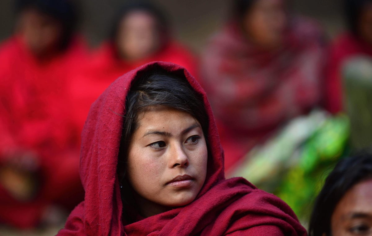 Devotees take part in mass bathing ritual during Swasthani festival in ...