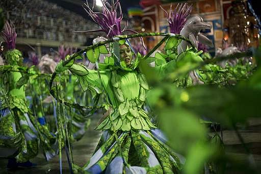 A riot of colours at the world famous Rio carnival