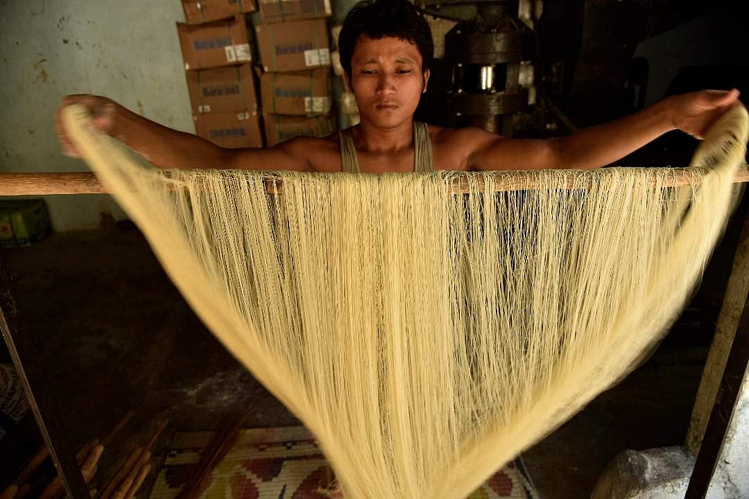 Preparing the traditional seviya for Ramadan