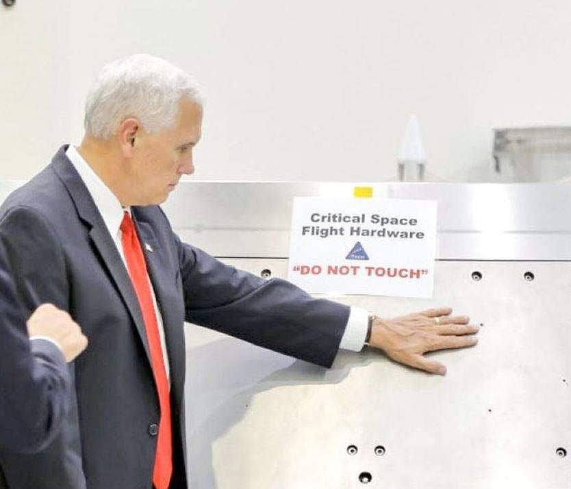 US Vice President Mike Pence's hands-on NASA gaffe goes viral