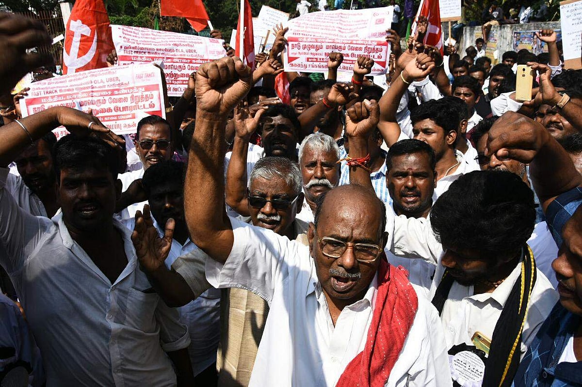 Chennai call taxi drivers association stages protest, demands ...