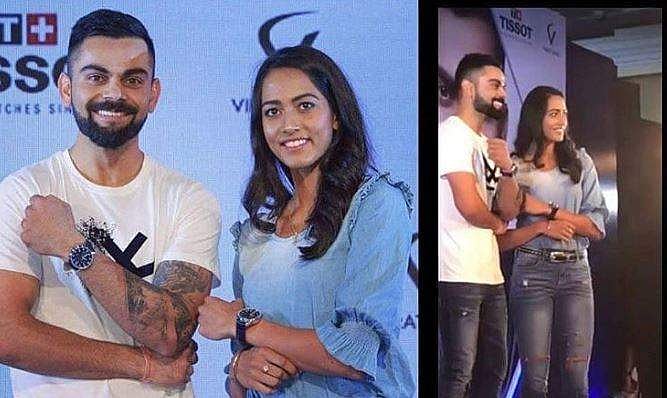 Virat Kohli tries to look taller than Karman Kaur Thandi, draws ...