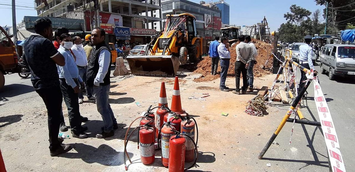 GAIL gas pipeline damaged during Metro work, traffic in Bengaluru's ...