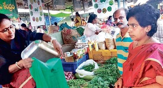 Organic vegetable stalls fail to attract crowd in Rythu bazaar due to ...