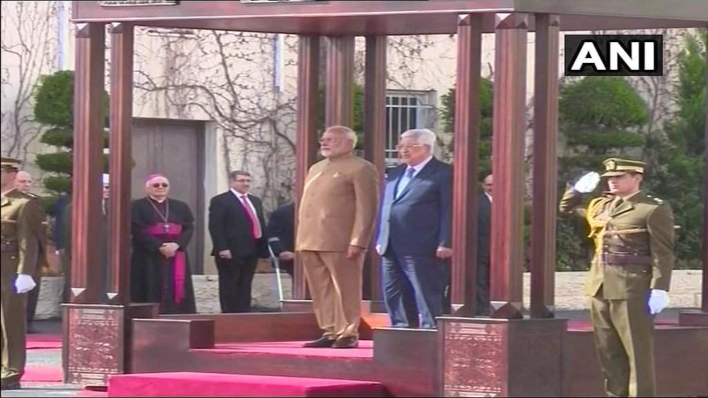 Prime Minister Narendra Modi arrives in Palestine on a historic visit