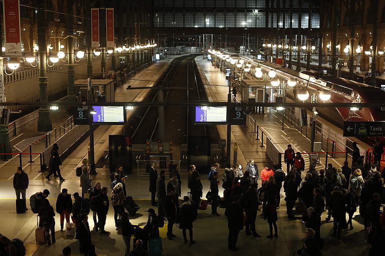 France faces second day of transport chaos as rail workers strike