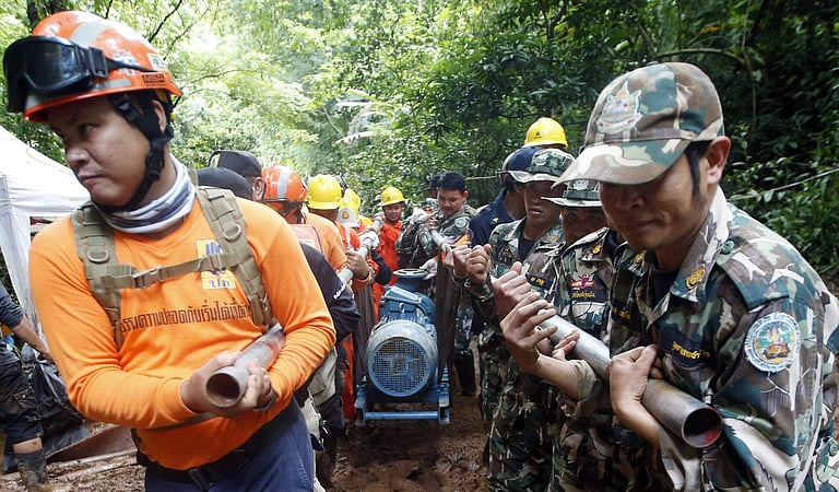 Thailand cave rescue: Muddy water reaches caves; no progress yet
