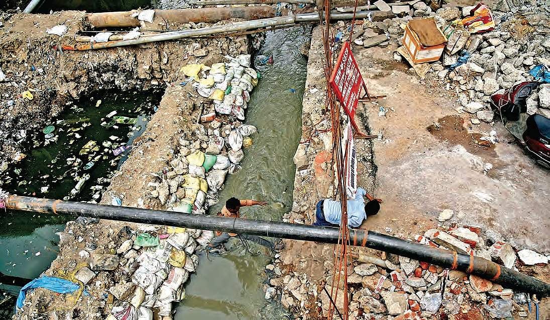 This nala isn’t here to train denizens of Rahmath Nagar in long jump!