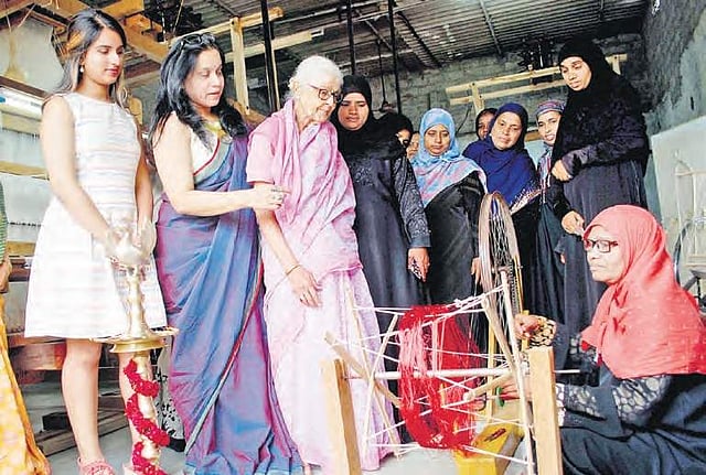 Himroo fabric in the city on Handloom Day