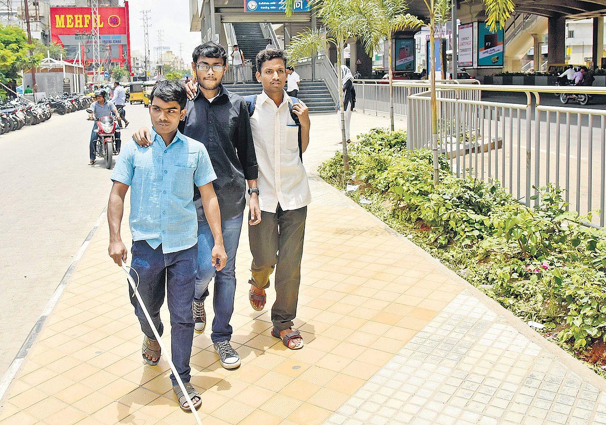 How friendly are public places in city for the visually-impaired?