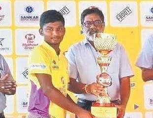 M Boopathi's half-century powers SMBM MHSS to victory