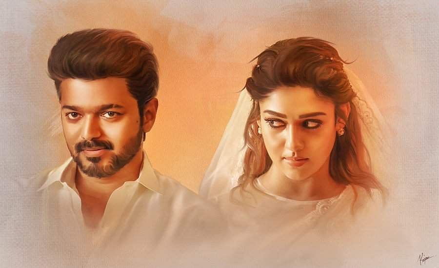 'Bigil' makers release new poster featuring Vijay and Nayanthara ...