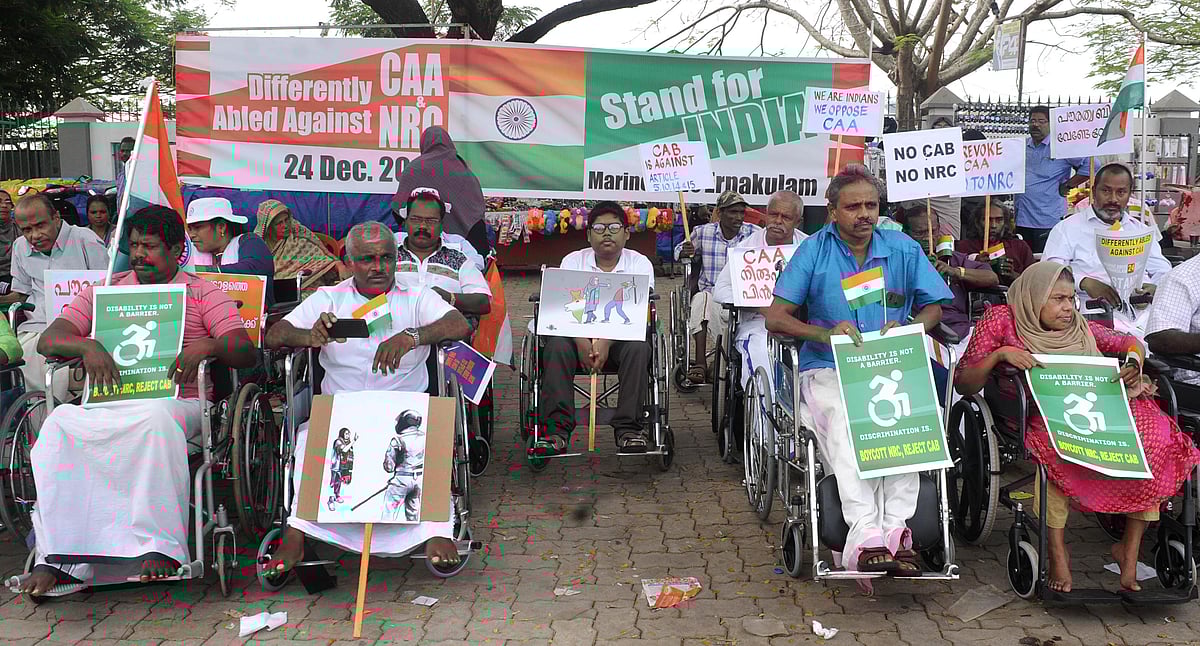 Differently-abled citizens stage protest against CAA