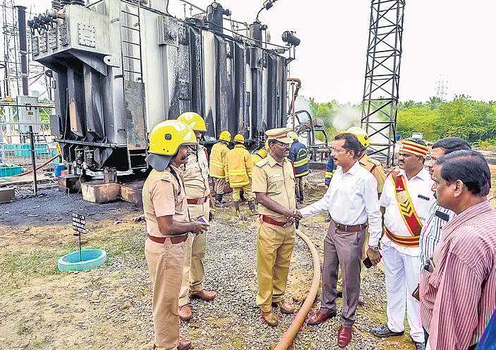 Major fire breaks out at Pugalur power sub-station