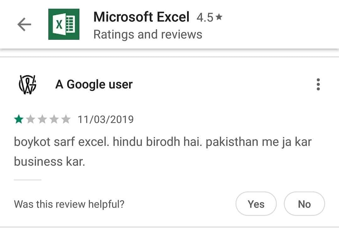 Ignorant netizens throw hate at Microsoft Excel in anger over Surf Excel ad