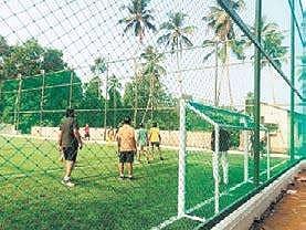 Head over to the turf for a kick!