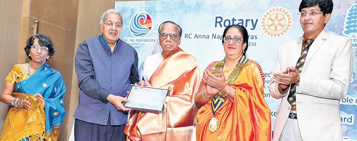 Chennai: Rotary Club honours Dr HV Hande