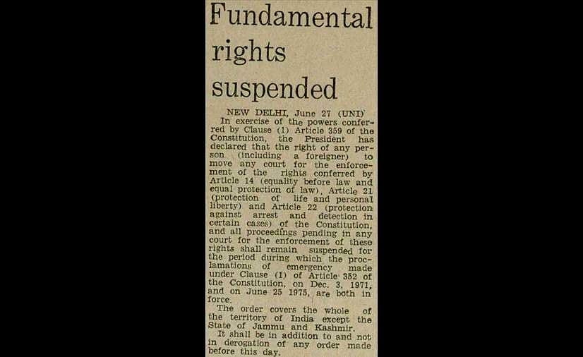This is how Express covered 'The Emergency' declared by Indira Gandhi ...
