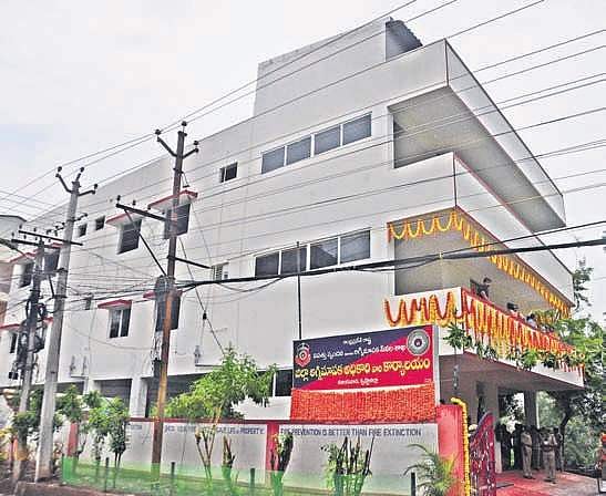 Home Minister Sucharitha opens Krishna fire department office