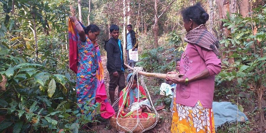 New normal? Tribal woman from remote AP village delivers baby en route ...