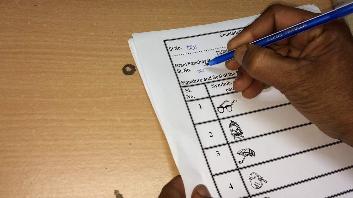 Ballot Paper Images Of India Mark The 1st Preference. Vote For Ballot
