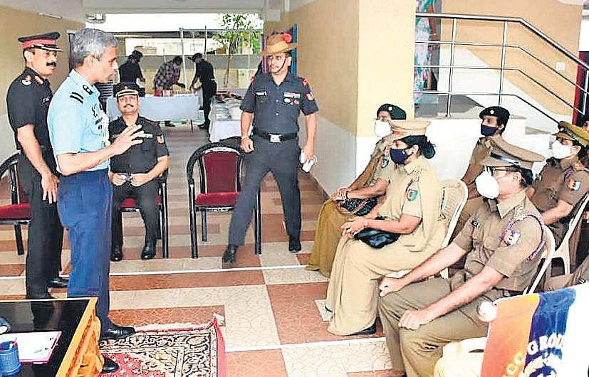 NCC official visits group headquarters in Guntur