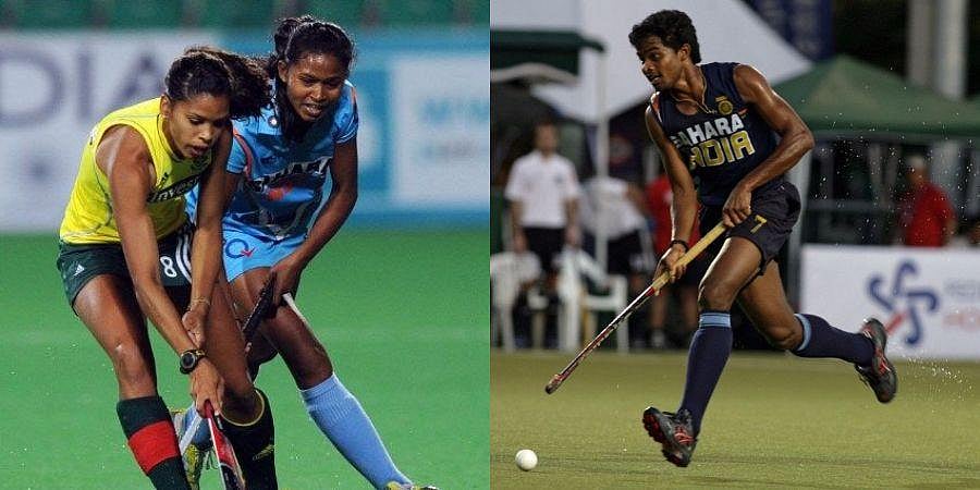 Former Indian hockey players Asunta Lakra & Bimal Lakra join Congress