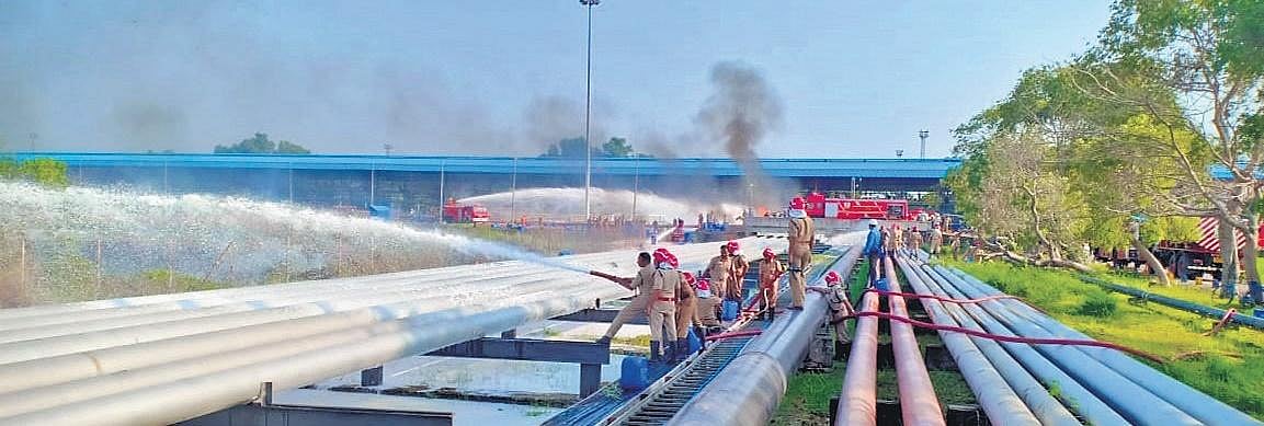 Major fire in BPCL Irumpanam yard