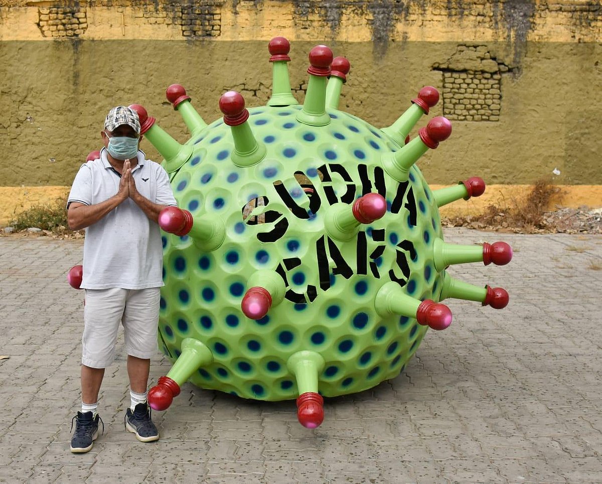 Zooming through Hyderabad's streets: Here's a corona car!