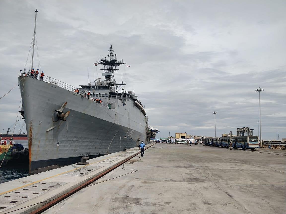 Indian Navy Ship ‘Jalashwa’ repatriates 700 Indian expats from Maldives