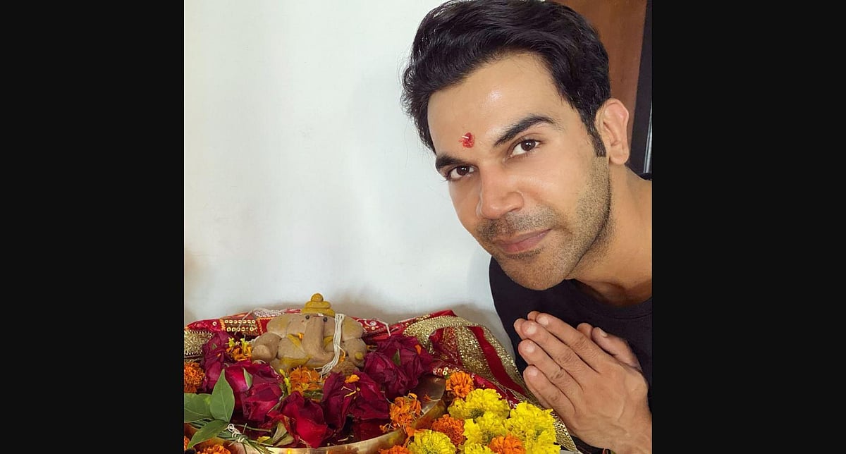 Rajkumar Rao marks eco-friendly Ganesh Chaturthi with idol made out of ...
