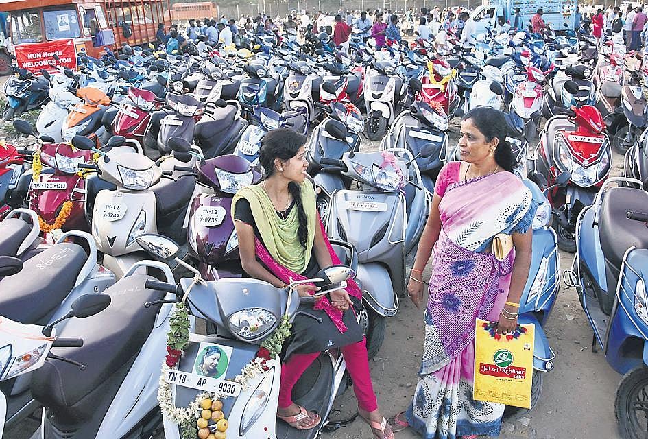 Around 9K still awaiting ‘Amma two-wheeler’ subsidies in Chennai