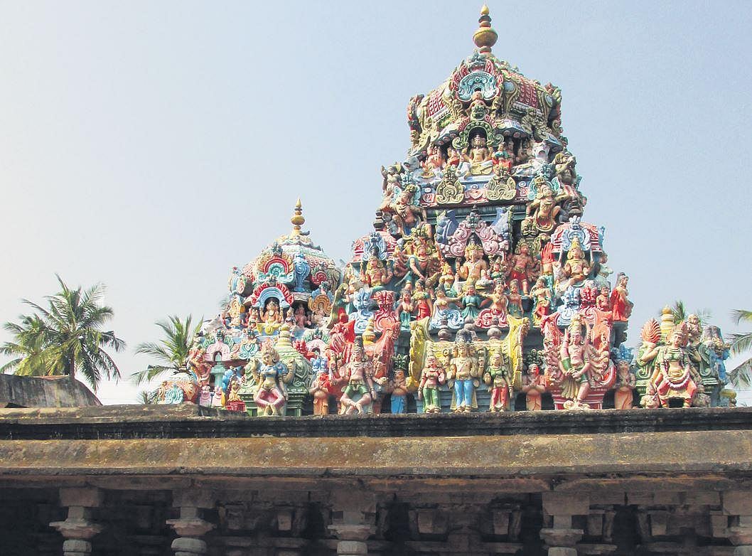 A unique shrine for Lord Yama in this temple