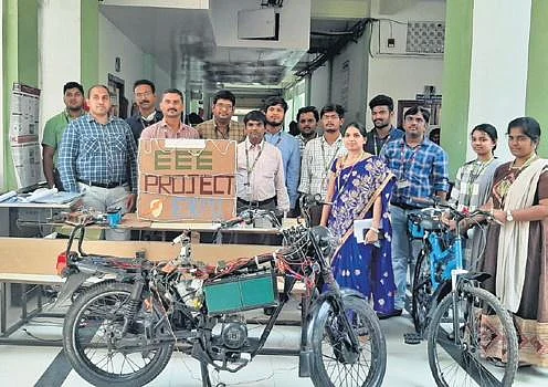 KL University students develop e bike with wireless charging