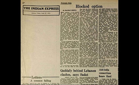 This is how Express covered 'The Emergency' declared by Indira Gandhi ...