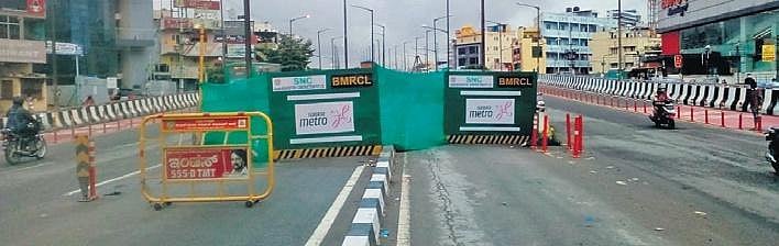 Barricades for Metro work a danger to motorists