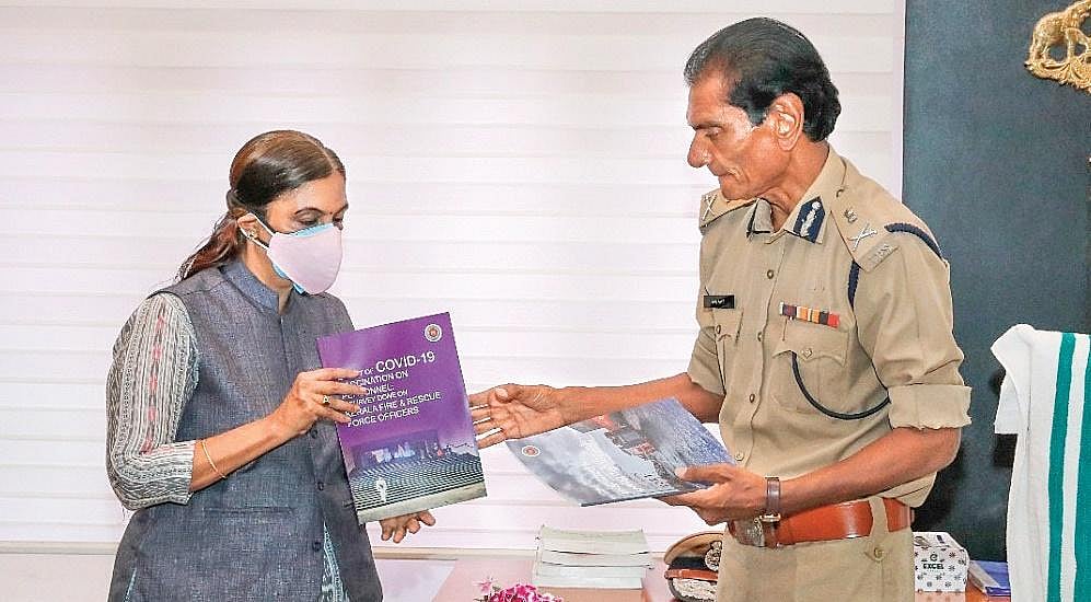 ADGP Sandhya calls on State Police Chief